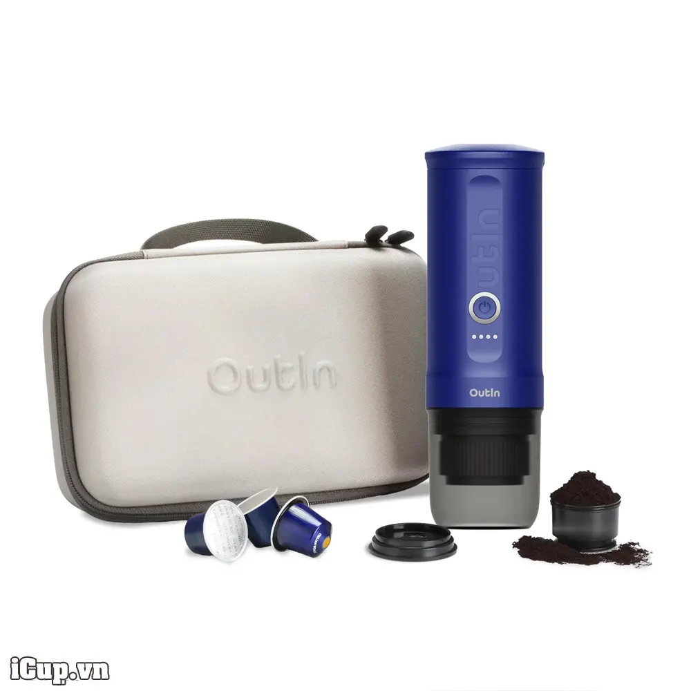 Outin Nano Portable Espresso bản giới hạn kèm túi đựng | Ocean Blue - iCup